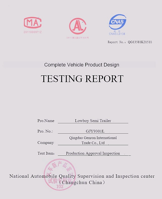 China Qingdao Genron International Trade Co., Ltd. quality control